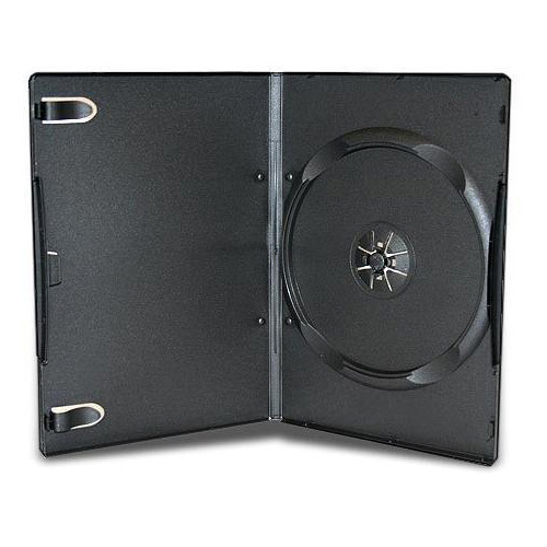 Single black 7mm DVD cover cases