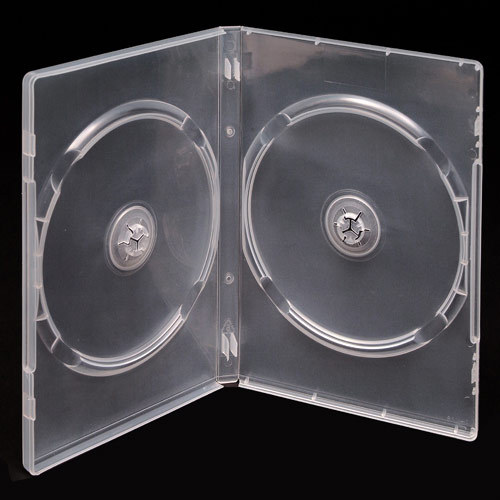 Double clear 14mm DVD cover cases