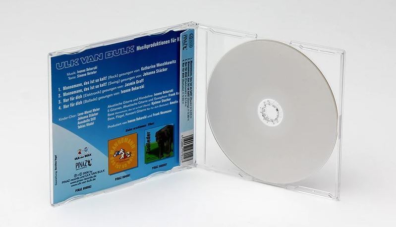 Single Slim J Card Maxi Jewel CD Cases with Clear Tray